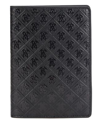 Roberto Cavalli portefeuille Mirror Snake à motif monogrammé embossé - Noir