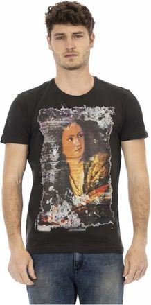 Trussardi Casual T-Shirt mit Rundhalsausschnitt - - Tops - Herren - Schwarzk - 3XL