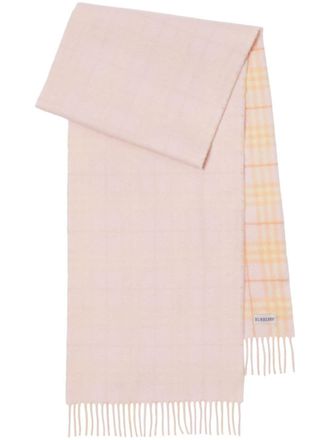 Burberry &eacute;charpe r&eacute;versible &agrave; patch logo - Rose