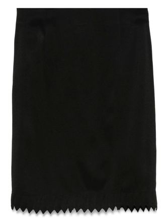 John Galliano jupe à ourlet festonné (années 2000) - Noir