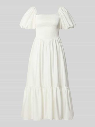 Jake*s Cocktailkleid mit Smok-Details und Puff&auml;rmeln