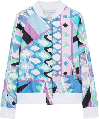 Pucci veste bomber à imprimé Vivara - Bleu
