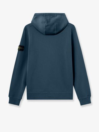 Stone Island Mens Hooded Cotton Sweatshirt Blue Sweatshirts Sweater