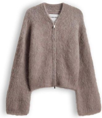 someday Strickjacke Tanzina aus weichem Alpaka Mix Verk&uuml;rzte, gerade Silhouette mit flauschigem Griff