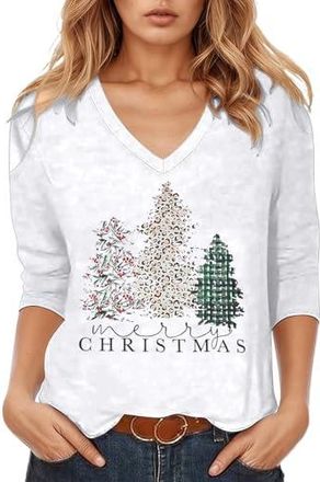 Generic T Shirt Noel Femme Pull Hiver Chaud Moche De V&ecirc;tements Grande Taille Beau T-Shirt Chemise No&euml;l Automne Chemisier Vetement Chic Sweater