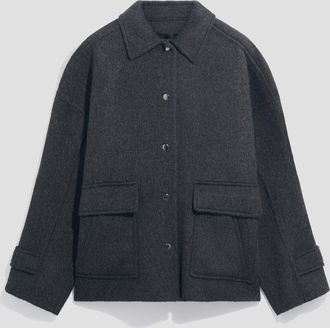 Gerard Darel Blouson en laine double face - ASTI - anthracite