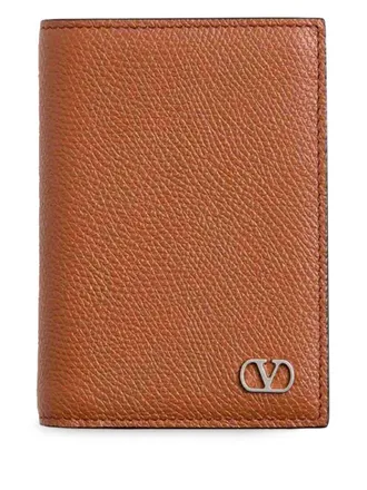 Valentino Garavani porte-cartes &agrave; d&eacute;tail VLogo Signature - Marron