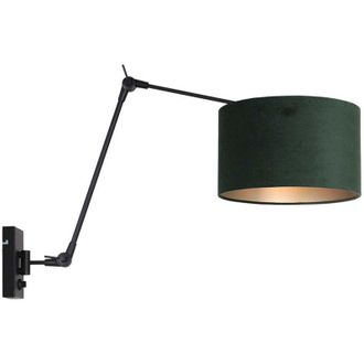Steinhauer Steinhauer - Sienna Prestige Chic Applique murale avec abat-jour noir mat, vert velours
