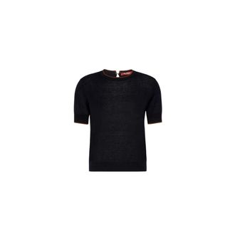 Max Mara Agenda Rundhals-Strick - - Knitwear - Damen - Blau - L