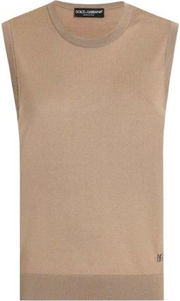 Dolce & Gabbana Pull Col Rond - Beige