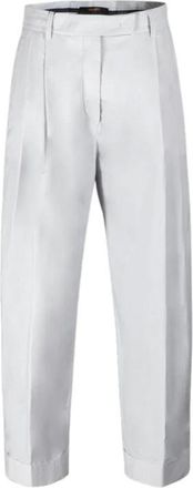 Moorer Femme, Pantalons, Blanc, Taille: 42 FR Ruth Straight Pantalons