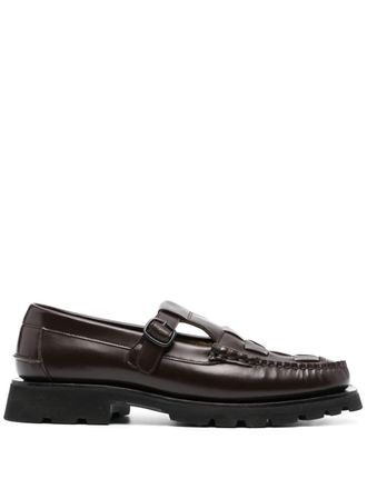Hereu mocassins Soller &agrave; design tress&eacute; - Marron