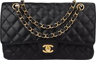 Chanel Crossbody Bags - Chanel Quilted Caviar Leather Medium Double Flap C - Gr. unisize - in Schwarz - f&uuml;r Damen