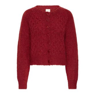 Ichi Ichi, Femme, Pulls, Rouge, Taille: 42 FR Ihbelablue Cardigan