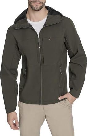 Tommy Hilfiger Mens Stand Collar Jacket Veste, Vert Olive, L Homme