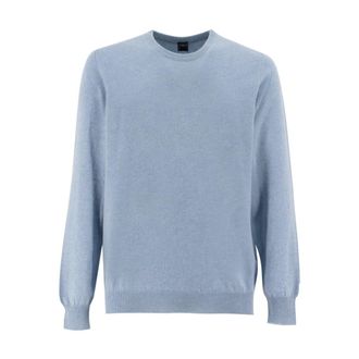 Fedeli Kaschmir Crew Neck Slim Fit Pullover - - Knitwear - Herren - Blau - 3XL