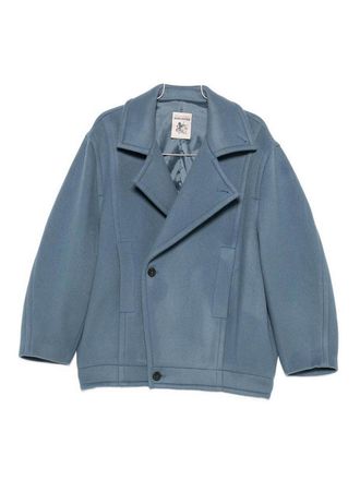 Semicouture Manteau Au Genou - Bleu Clair