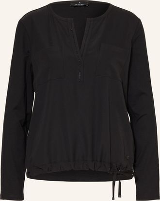 Monari Monari Blusenshirt Im Materialmix Mit Schmucksteinen schwarz