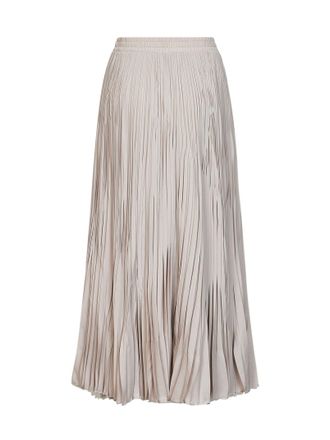 Max Mara Womens Midi Skirt Wkdfoggia Beige Polyester