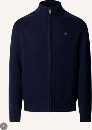 Hackett Pullover Lambswool Fzip blau