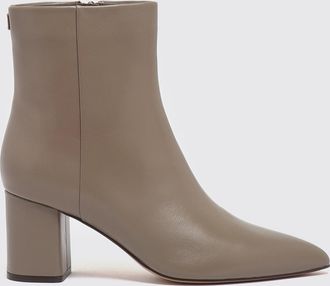 Twinset Glattleder-Stiefeletten mit mittelhohem Blockabsatz