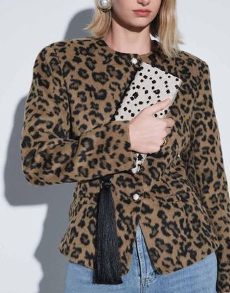 Asos pochette rigide imprim&eacute; dalmatien-Multi