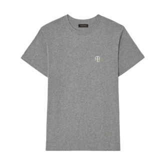 Anine Bing Wagner Tee Soft Stencil - - Tops - Damen - Grau - S