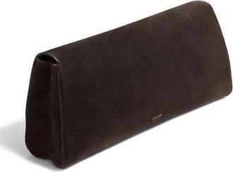 Khaite Calf Suede Clutch - Brown