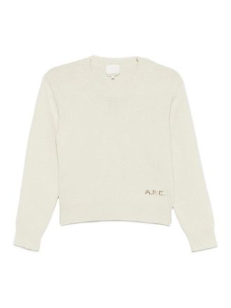 A.P.C. A. P.C. Rundhalspullover - Hellbeige