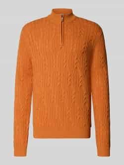 Fynch-Hatton Slim Fit Strickpullover aus Baumwoll-Woll-Mix