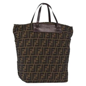 Fendi Sac &agrave; main vintage Fendi Zucca Canvas Pre-owned - Femme - Pre-owned - Brun - Taille: ONE Size