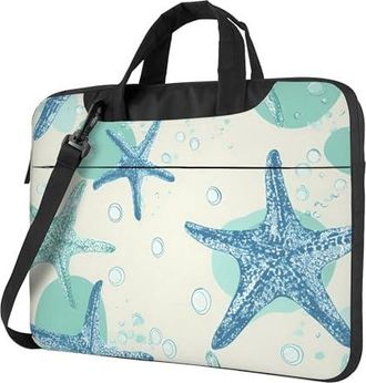 Generic Sacoche de protection pour ordinateur portable de 15,6 avec bandouli&egrave;re - Motif &eacute;toile de mer sous-marine - Pour homme et femme, multicolore, 15.6 inc