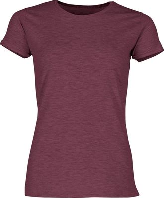 Fruit Of The Loom Ladies Iconic T-Shirt Gr&ouml;&szlig;e S - XXL, Farbe:Burgund meliert, Gr&ouml;&szlig;e:2XL