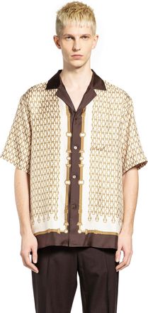 Gucci Equestrian Silk Twill Bowling Shirt
