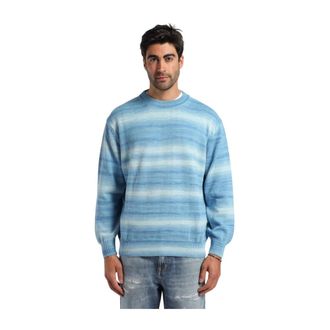 President's Gestreifter Crewneck-Pullover mit Farbverlauf - - Knitwear - Herren - Blau - XS