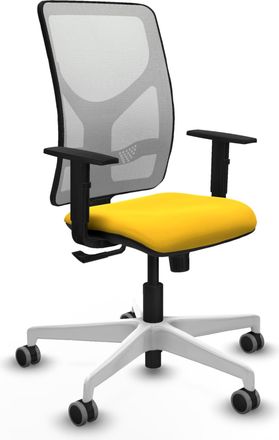 Piqueras y Crespo B&uuml;rostuhl aus Kunstleder, mit 1D-Armlehnen, h&ouml;henverstellbare Lendenwirbelst&uuml;tze, ausgestattet mit 3 Positionen und Schneideschaum, mit Rollen von 65 