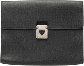 Louis Vuitton Sacoche en cuir Taiga Pre-owned - Femme - Pre-owned - Noir - Taille: ONE Size