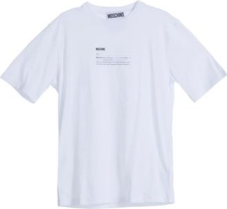 Moschino Homme, Tops, Blanc, Taille: S Dictionary Tshirt