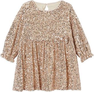 Vertbaudet Minikleid Festliches Baby Kleid mit Pailletten