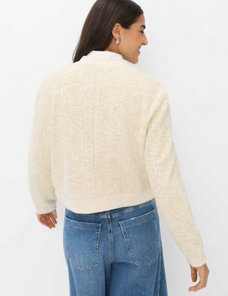 Brax Funktions-Kapuzensweatjacke Style BERNICE L Boucl&eacute;: Blouson im Baumwollmix
