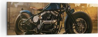 Arttor Bilder auf Leinwand 160x50cm Leinwandbild Harley-Davidson Motorrad Motor Groß XXL Wanddeko Bild Schlafzimmer Wandbilder Dekoration Wohnzimmer Wall Dec