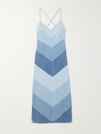 Zimmermann Tallow Maxikleid Aus Denim - Blau