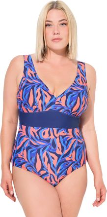 Ulla Popken Damen große Größen Übergrößen Plus Size Badeanzug Laura, Koralle