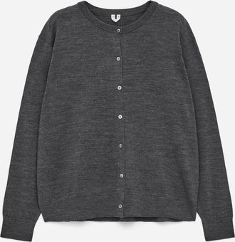 Arket Strickjacke Aus Merinowolle -Grau