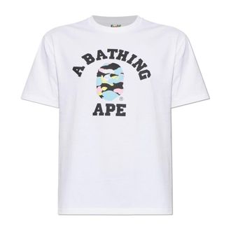 A Bathing Ape A Bathing Ape, Homme, Tops, Blanc, Taille: M Logo T-Shirt