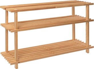 axentia Schuhregal, Tannenholz, holzfarben, ca. 77 x 45 x 26 cm