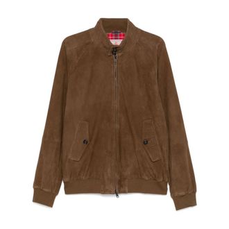 Baracuta Gr&uuml;ne Lederjacke f&uuml;r M&auml;nner - - Jackets - Herren - Braun - 3XL