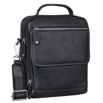 Royalz Tennessee Handliche Echtleder Herrentasche zum Umhängen - Kleine Leder-Tasche Herren Umhängetasche Männerhandtasche im Vintage Design für Tablet 11 Zo