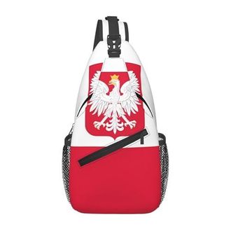 Generic Drapeau Polonais Pologne Polska Eagle Sac &Agrave; Dos Bandouli&egrave;re Antivol Sacoche Epaule D&eacute;contract&eacute; Sac &Agrave; Bandouli&egrave;re Pour Cyclisme Camping Sport