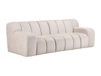 Vente-Unique 3-Sitzer-Sofa - Chenille-Stoff - Beige - BELADON
